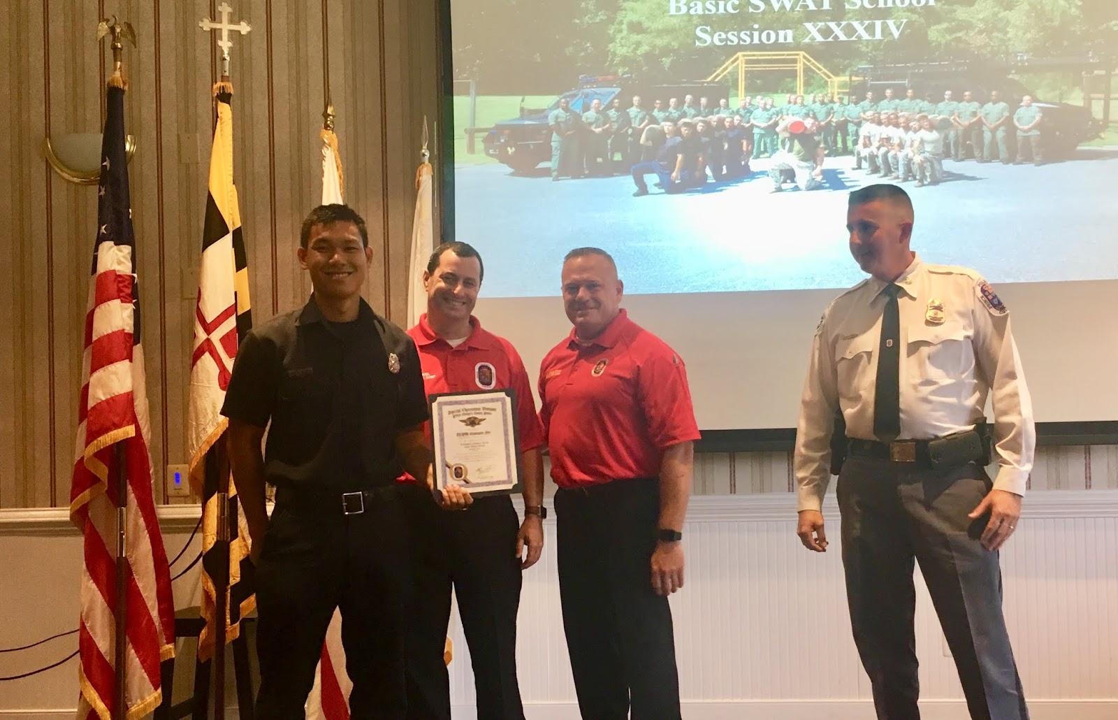 Fire/EMS Personnel Graduate PGPD Basic SWAT School