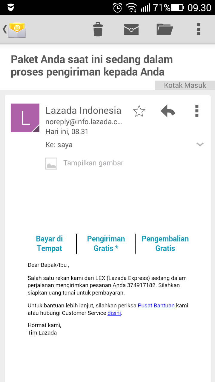 Lazada Bayar Di Tempat (COD) - Belanja Online