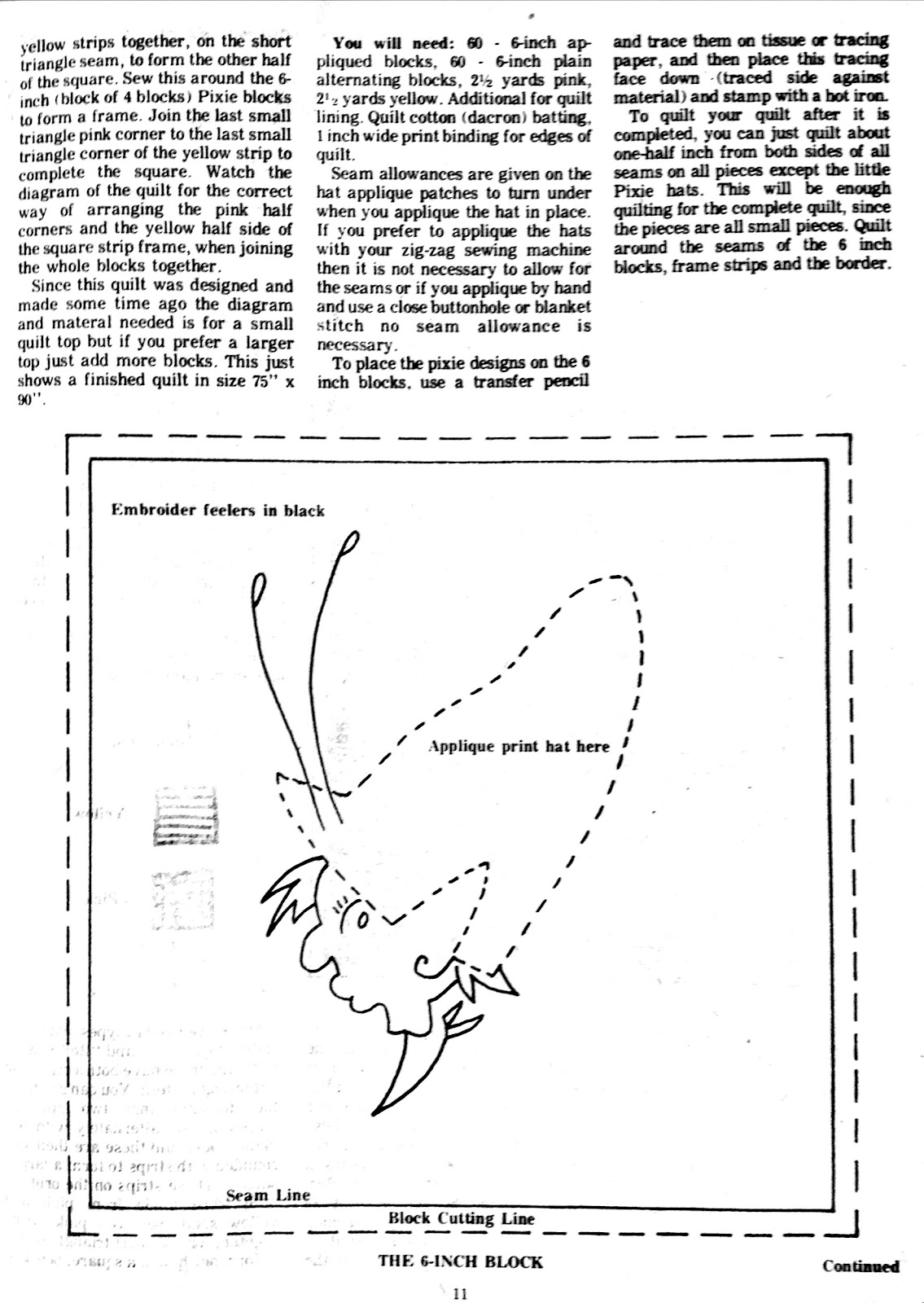 The Literate Quilter: Hillbilly Pixies Quilt Pattern