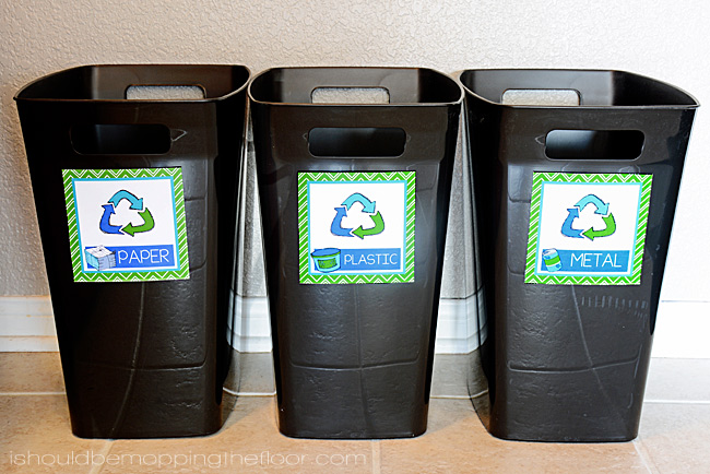 Free Printable Recycling Bin Labels | i should be mopping the floor
