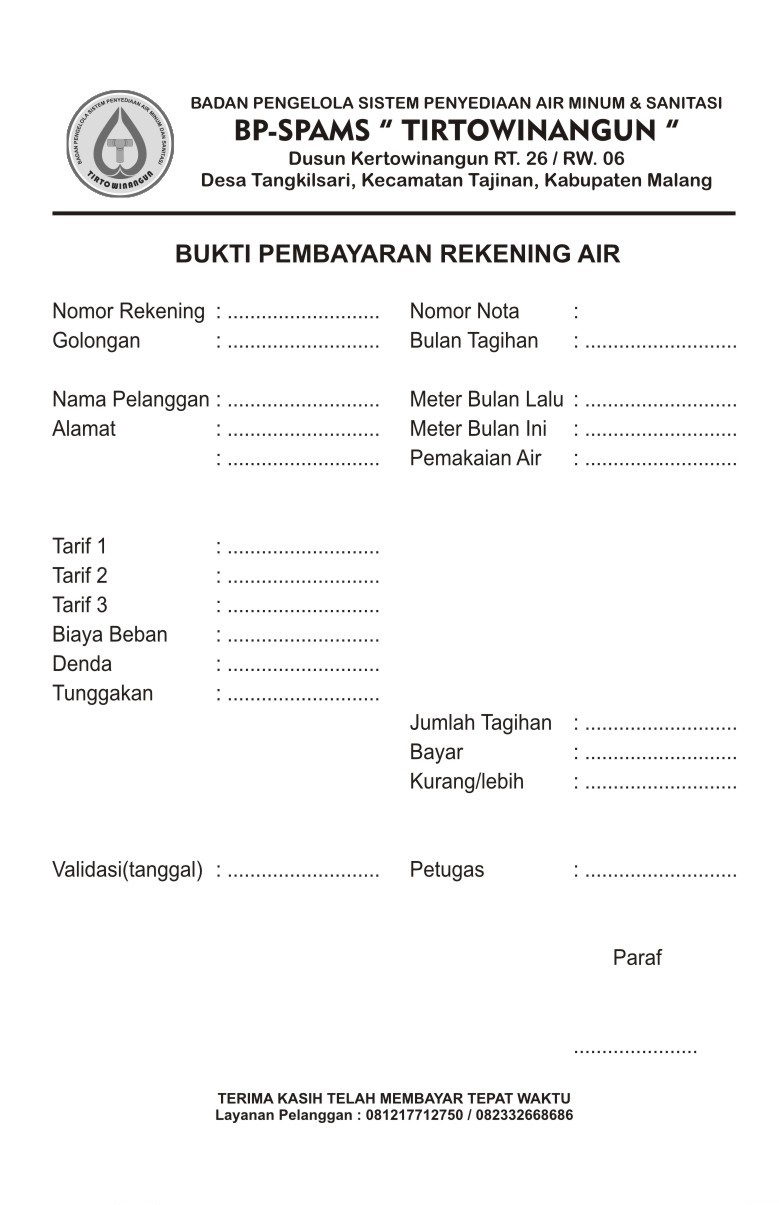Contoh Nota Bon Kosong | Percetakan di Malang | Cetak murah dan ...