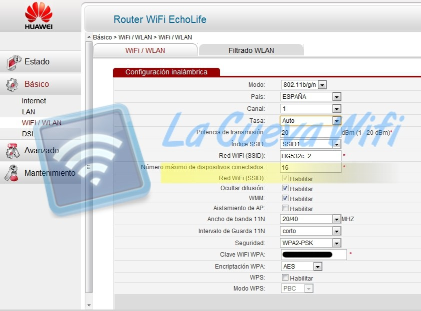 Configurar el WiFi del Router o Modem de Huawei HG532e ~ JL Sistemas