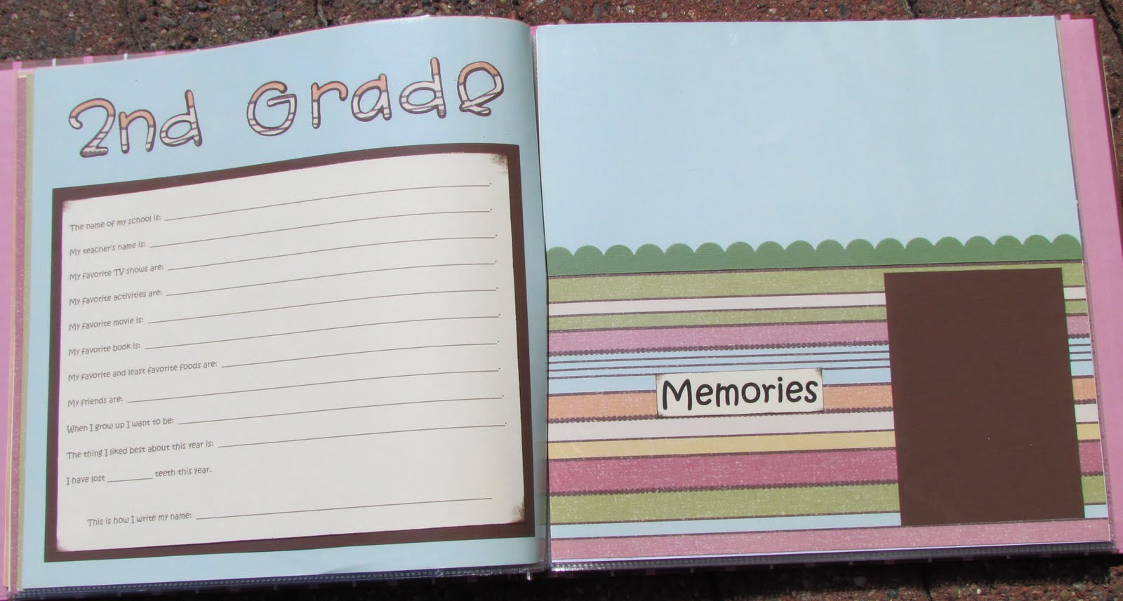 Timesaving Designs: PK-12th grade 12x12 School Memory Album