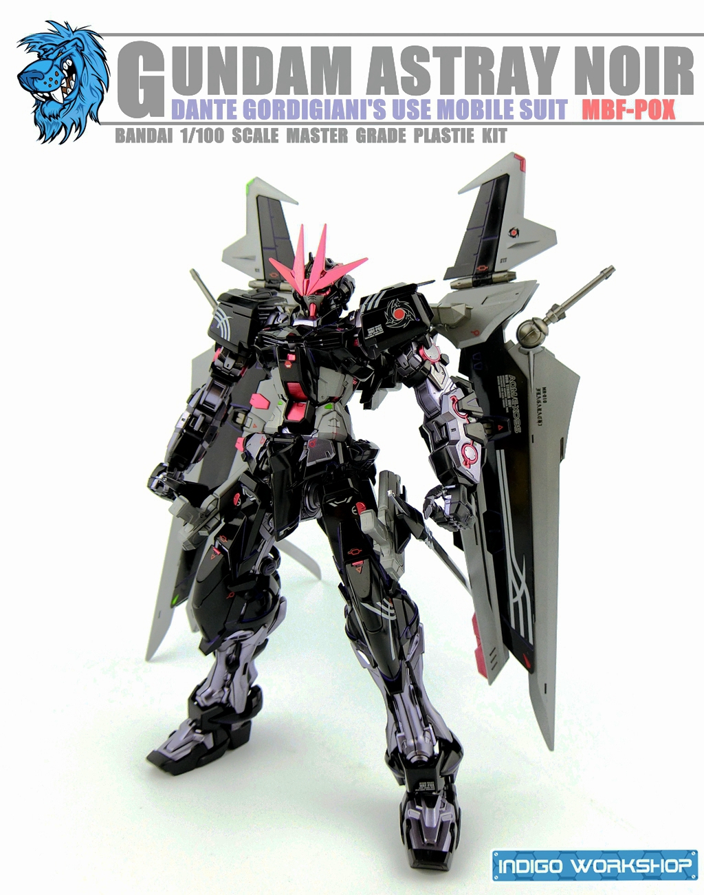 GUNDAM GUY: 1/100 Gundam Astray Noir [Dante Gordigiani's Use]- Painted ...