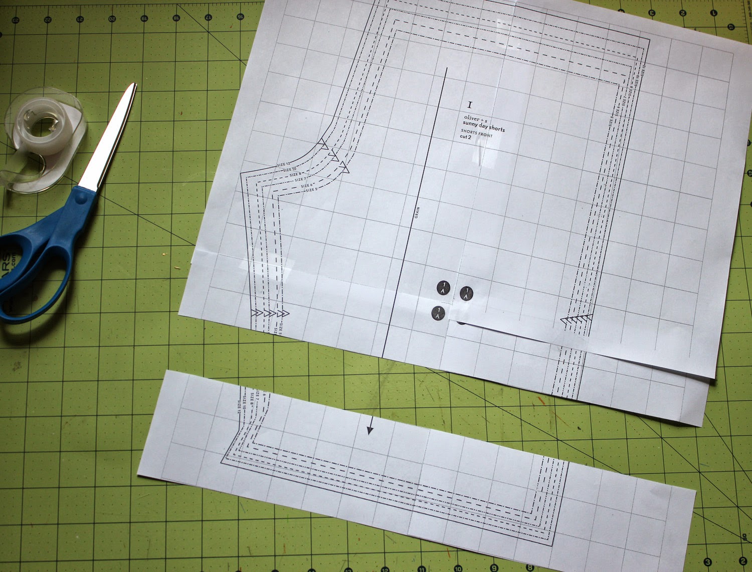 Wholecloth: How-To Lengthen a Basic Shorts Pattern