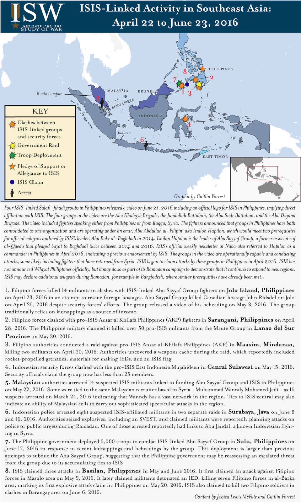 ISW Blog: ISIS in Southeast Asia: April 22 to June 23, 2016