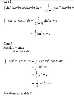 CONTOH SOAL MATEMATIKA INTEGRAL | Ida Blog