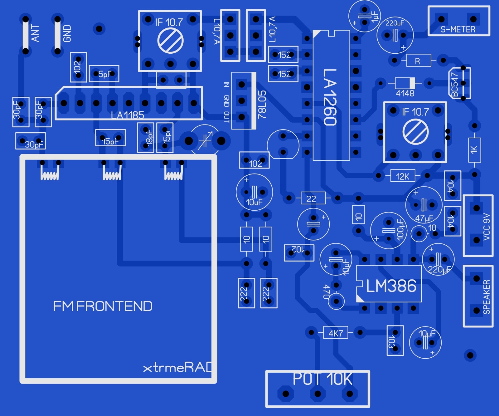 Radio FM dengan tuner PTO (Tuner Blok) - xtrmeRad