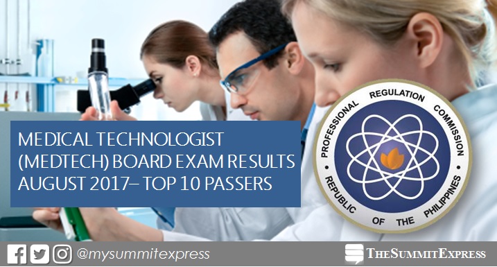 TOP 10 PASSERS: NDMU grad tops August 2017 Medtech (RMT) board exam