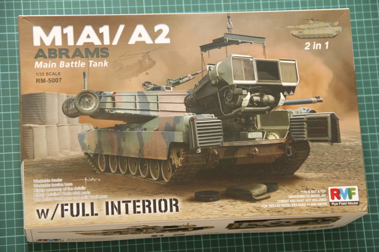 Rye Field Model 1/35 M1A1/A2 Abrams with Full Interior (RM-5007 ...