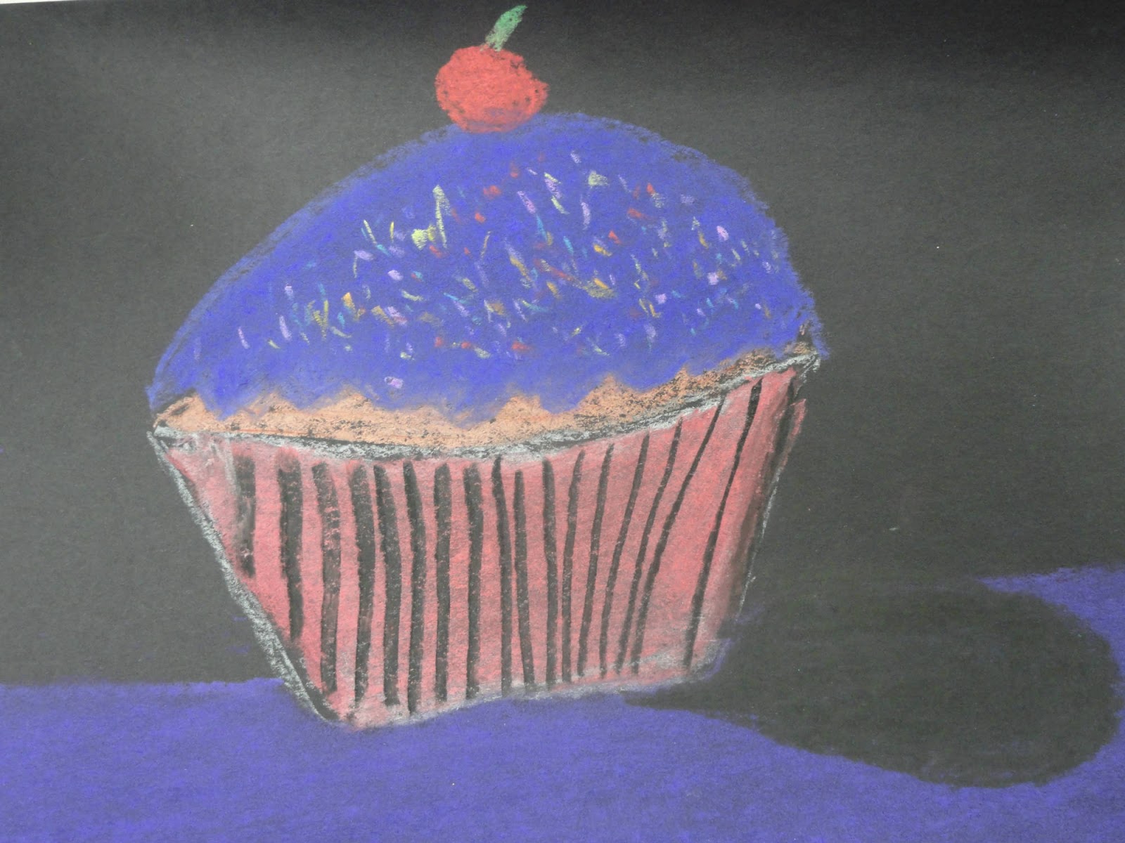 Splats, Scraps and Glue Blobs: Wayne Thiebaud Inspired Chalk Cupcakes ...