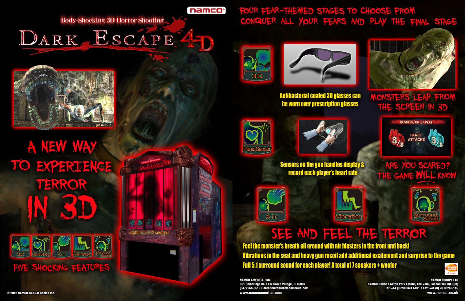 O Dark Escape 4D é um Arcade de tiro com pistola lançado pela Namco e ...