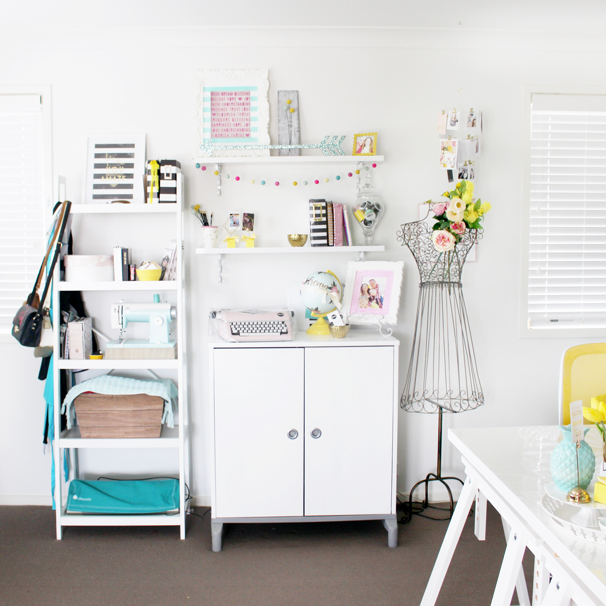 Glass Half Full: My updated scrapbook studio