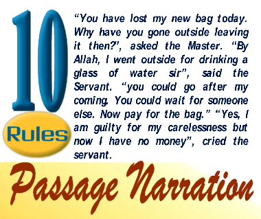 Ten rules of Passage Narration - English Grammar solution