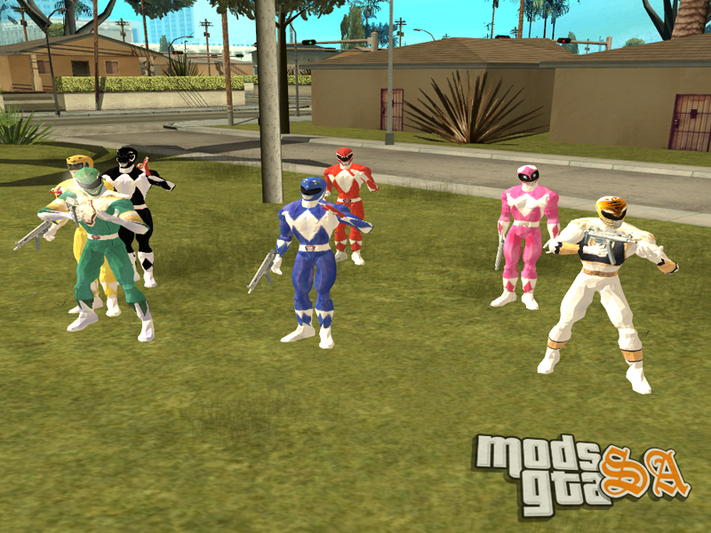 Mods GTA San Andreas: Pack de Skins Power Rangers