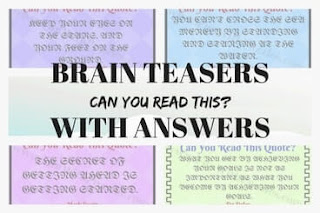 Can You Read This? Visual Brain Teasers Answers for Adults