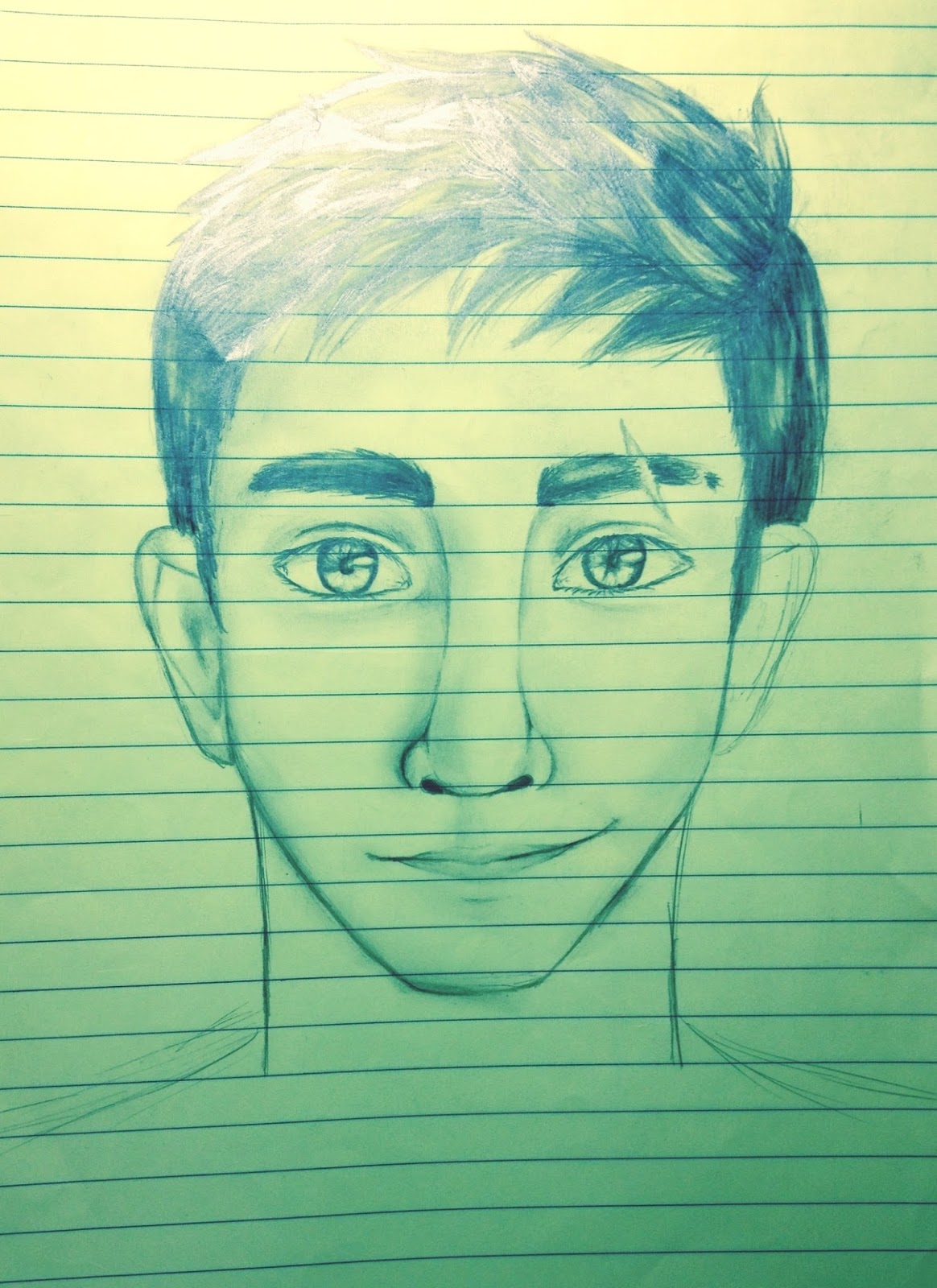 Semi-realistic guy drawing