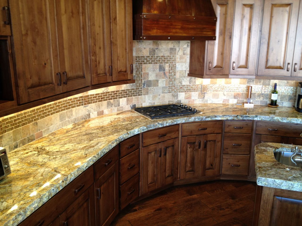 The Granite Gurus: Holiday Reruns: Golden Ray Kitchen & River Gold Bath ...