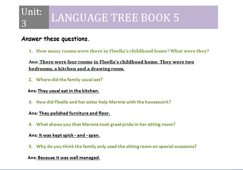 onlineworksheets: Language Tree Book 5 Unit 3