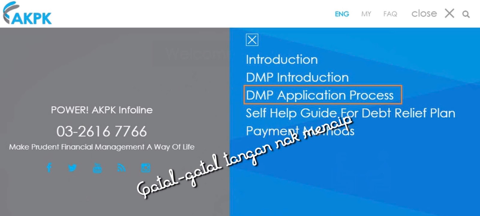 ~Gatal-gatal Tangan Nak Menaip~: Mintak Pertolongan AKPK