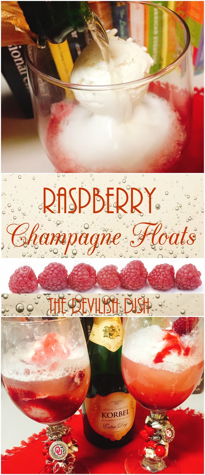 The Devilish Dish: Raspberry Champagne Floats