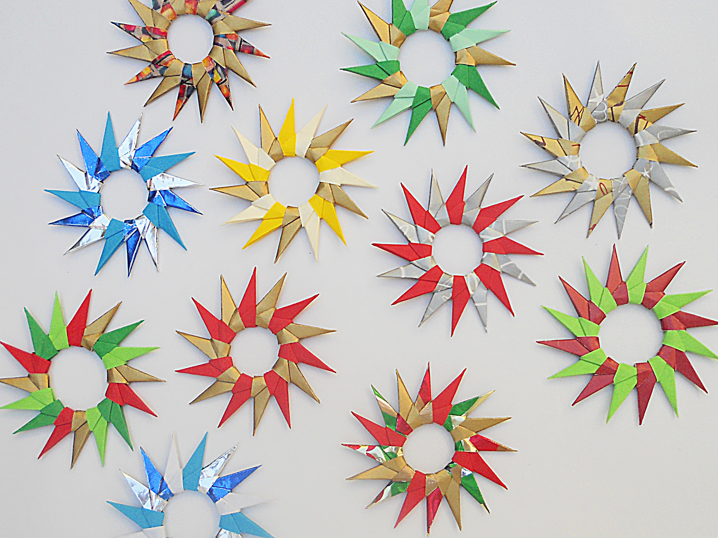 mas origami: Estrella modular 16 puntas