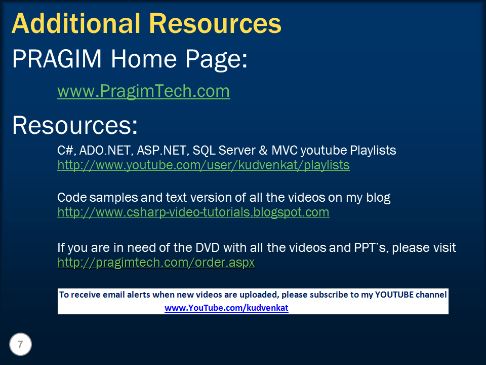 Sql server, .net and c# video tutorial: jQuery DOM manipulation methods