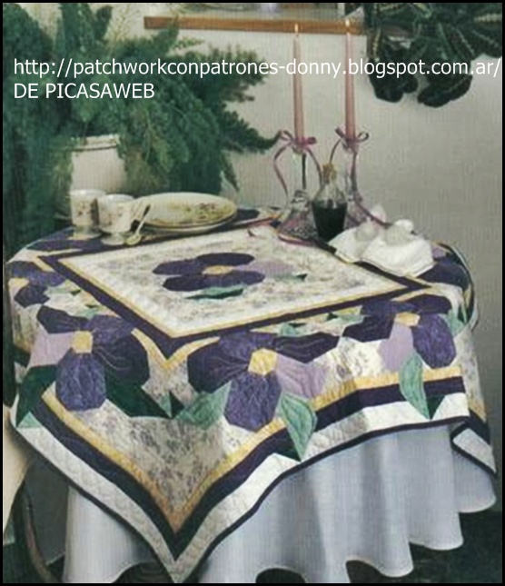 PATCHWORK= SOLO PATRONES = TODO GRATIS: patchwork = mantel realizado en patchwork con sus patrones
