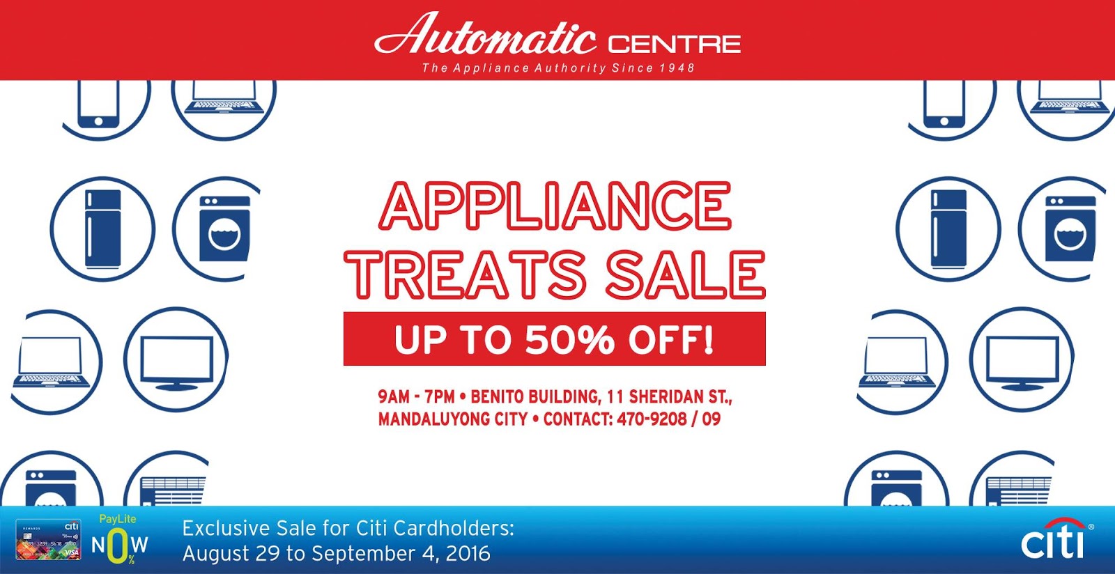 Manila Shopper: Automatic Center Appliance Treats Warehouse SALE: Aug ...