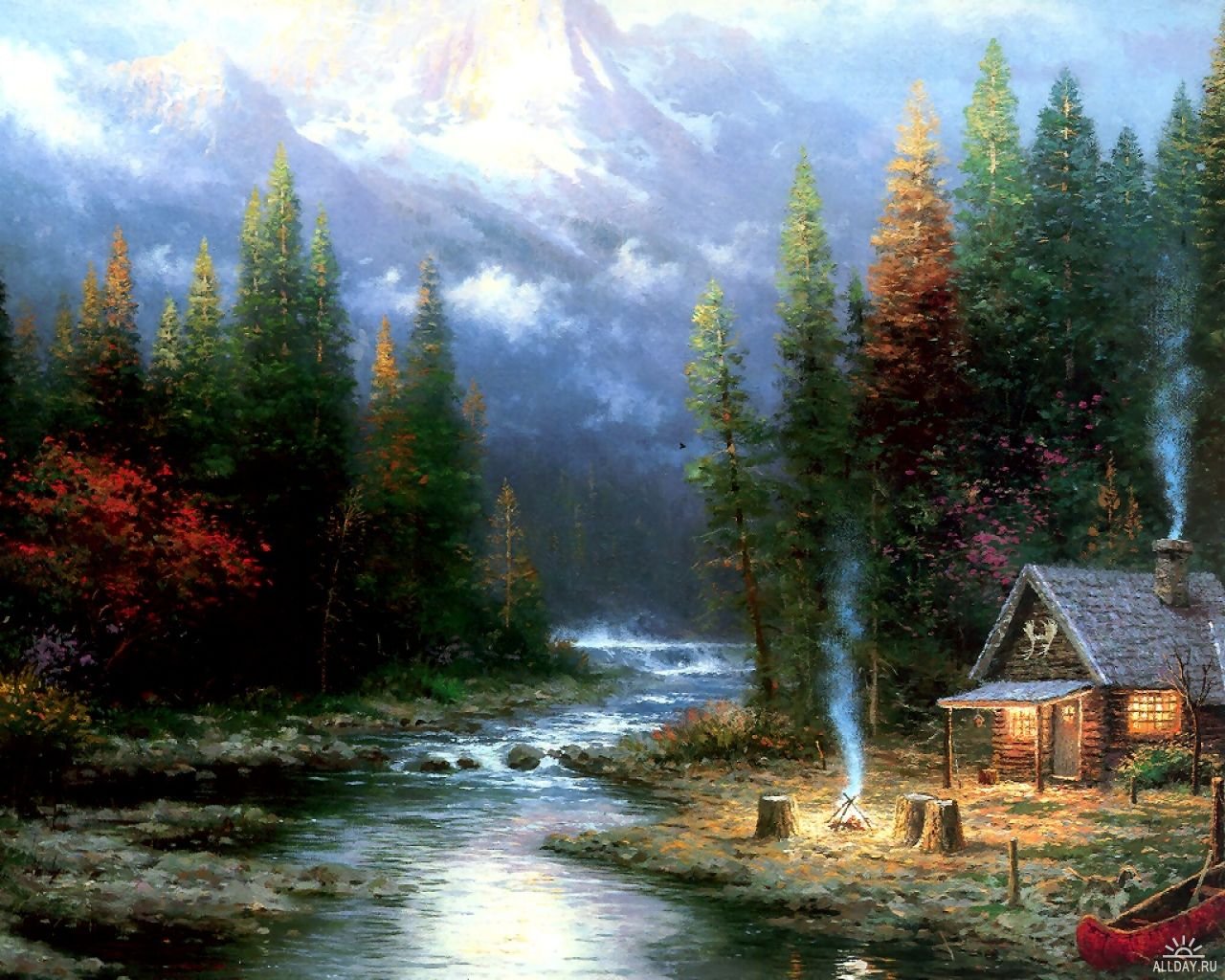 Selección de Paisajes variados de Thomas Kinkade