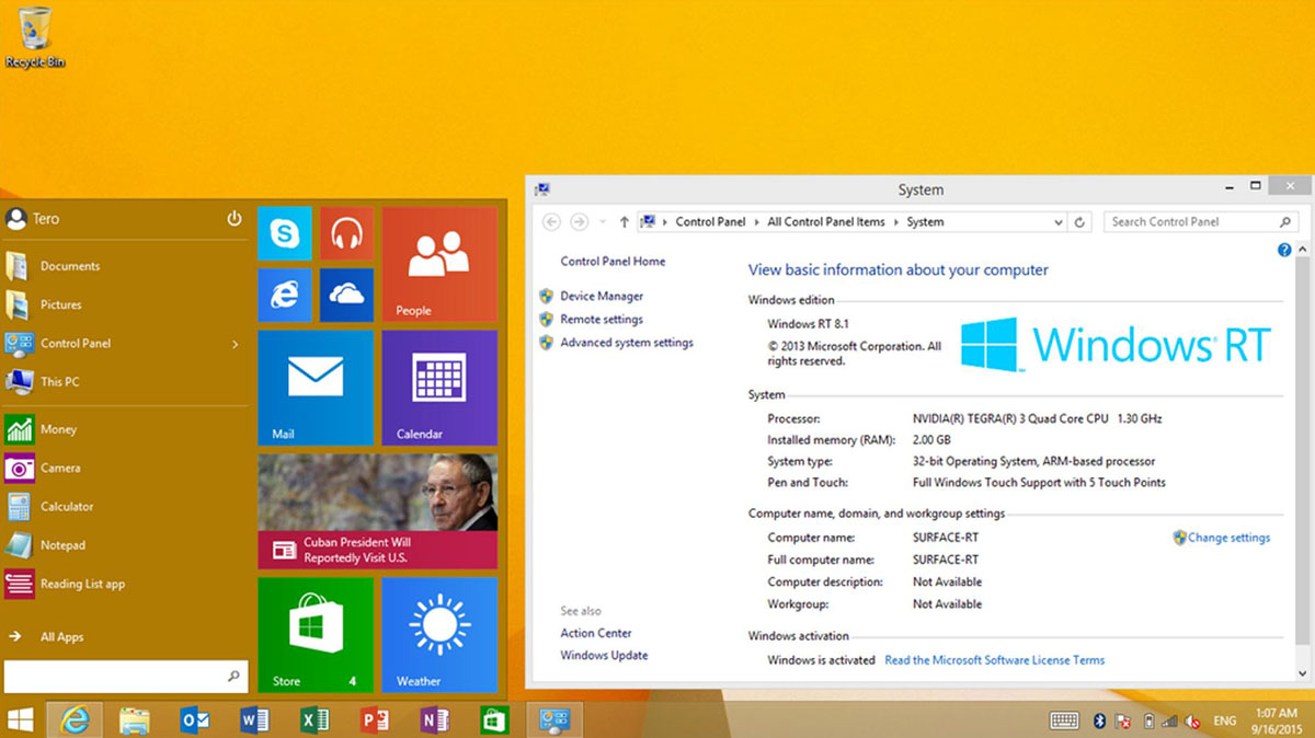 Windows RT recebe Start Menu do Windows 10 | Aberto até de Madrugada