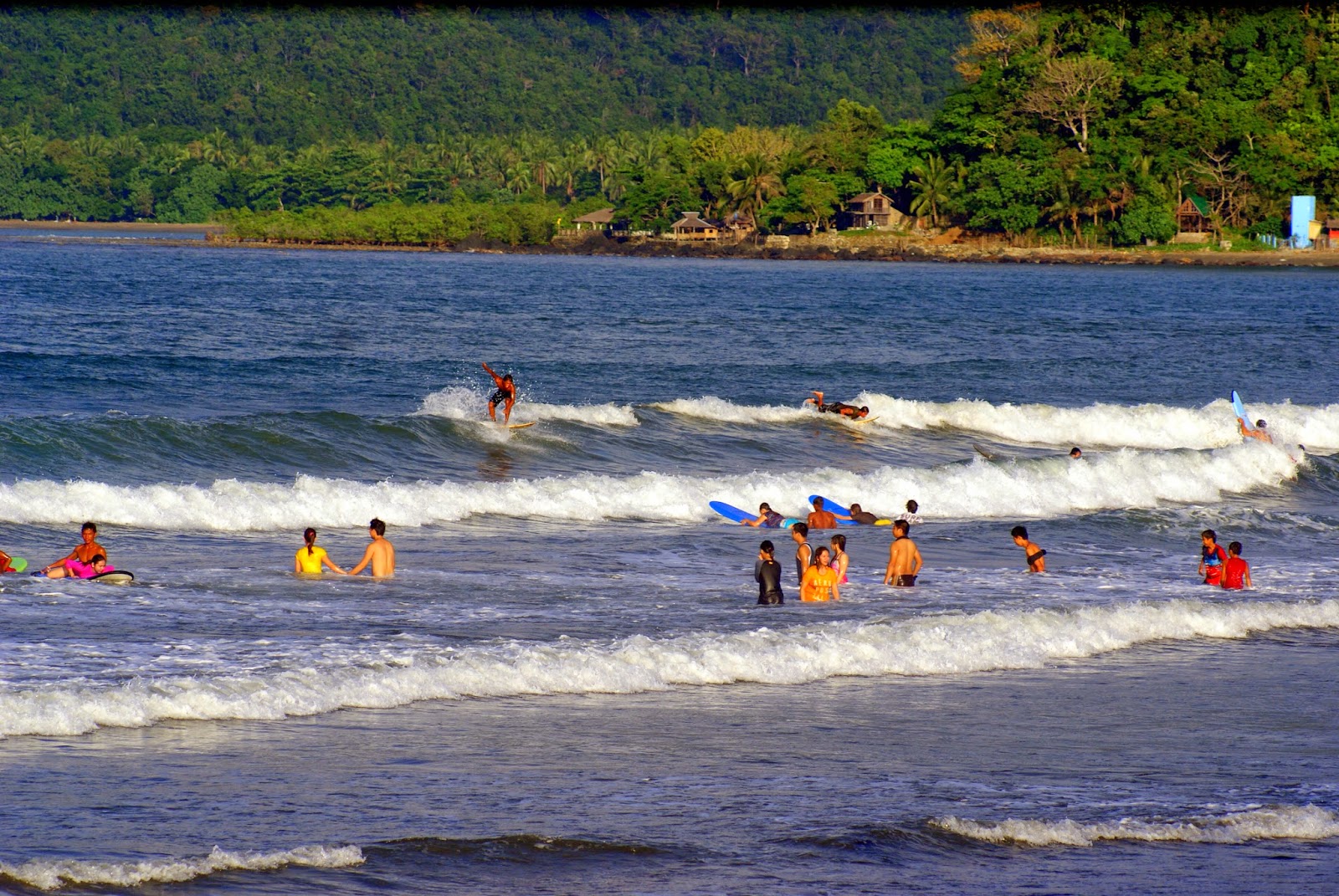 Surfing at Baler, Aurora