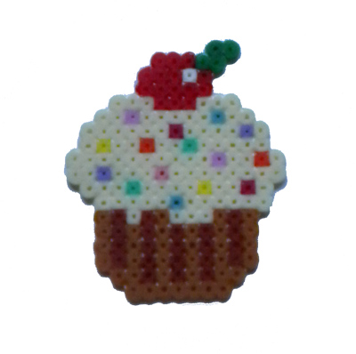 Hama Beads B-Cino: Cupcake Pastelito