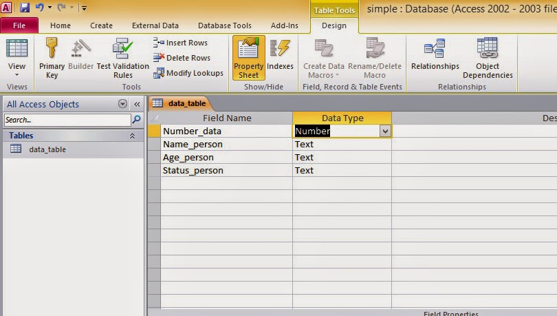 Make A Simple Database Program Using 6 0 Miscrosoft Access Database