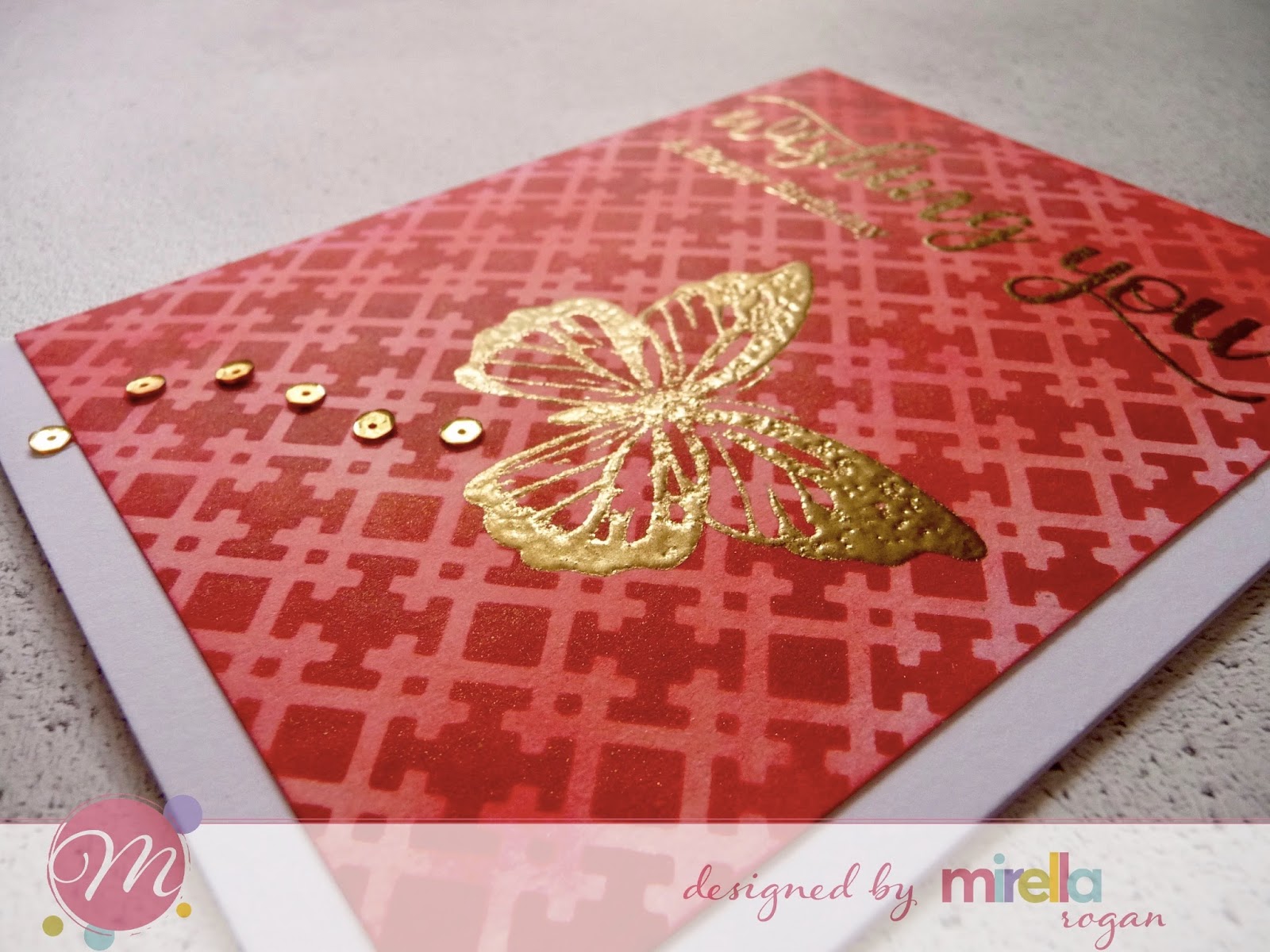 Handmade By Mirella: Almost one layer cards with Mudra Craft Stamps