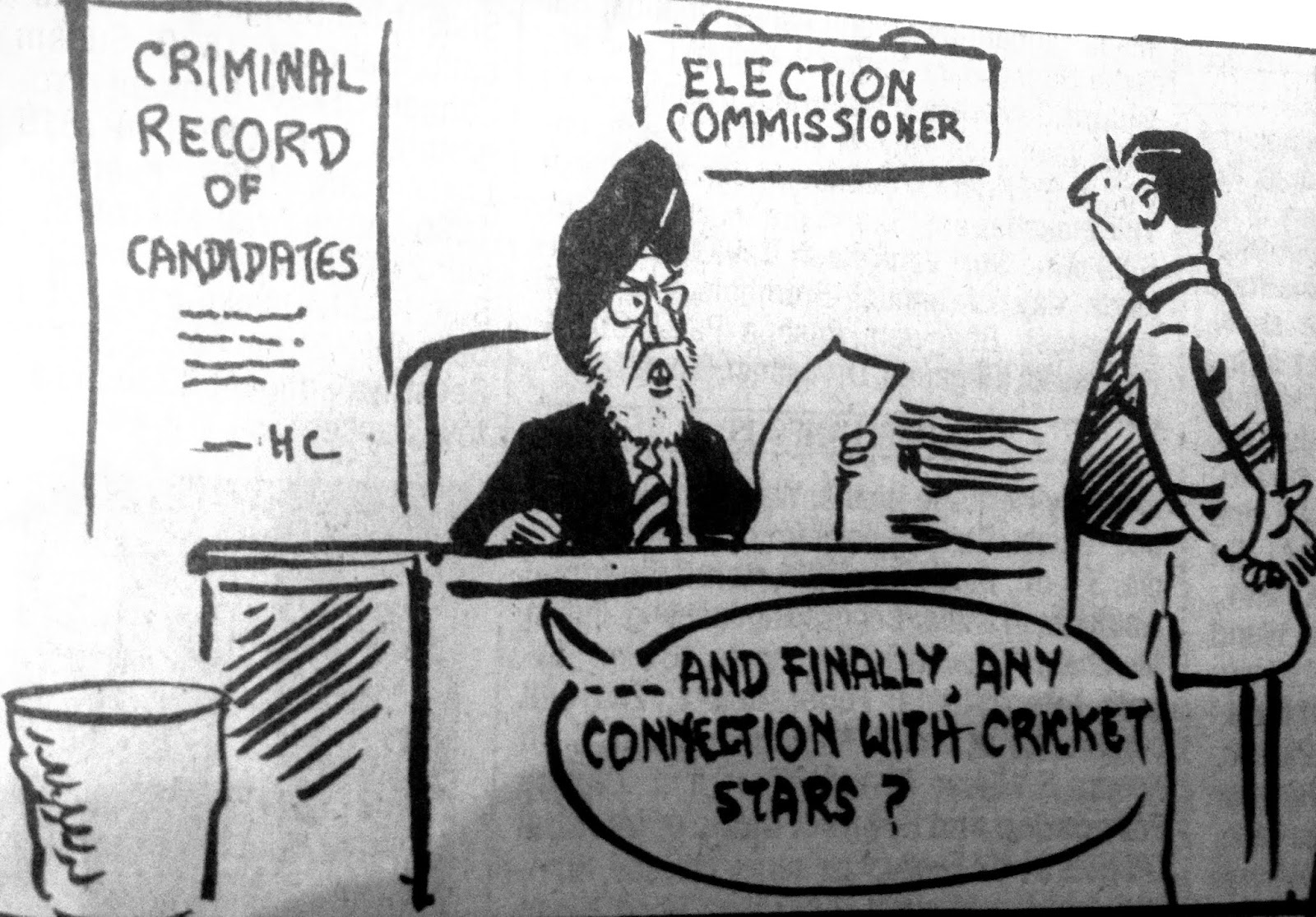 R.K. Laxman's Cartoons: T.N. Seshan - Chief Election Commissioner