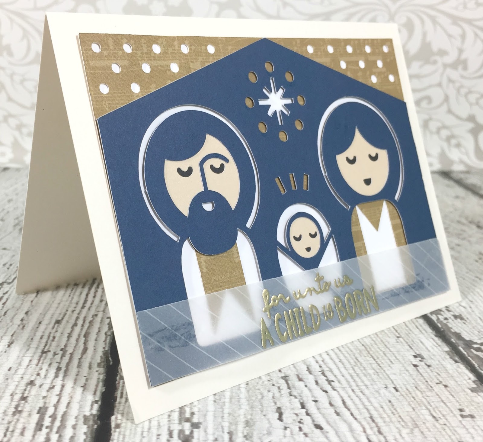 Courtney Lane Designs: Cricut Baby Jesus card