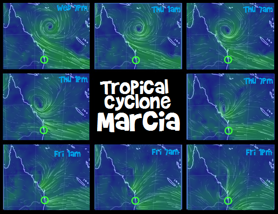 Cyclone Marcia! Marcia! Marcia! is born | weathergc.com | Gold Coast ...
