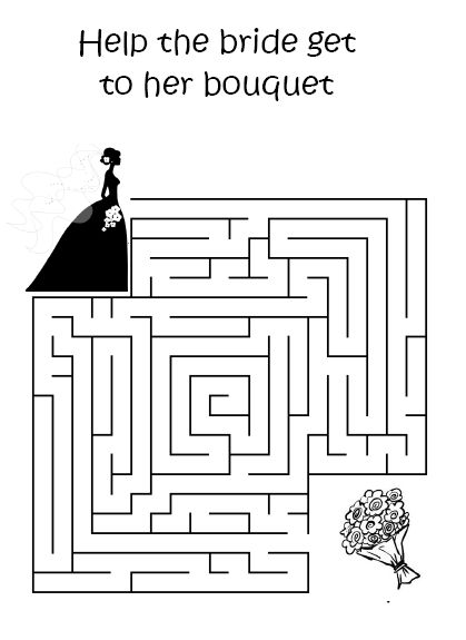 Wedding Activity Book Maze