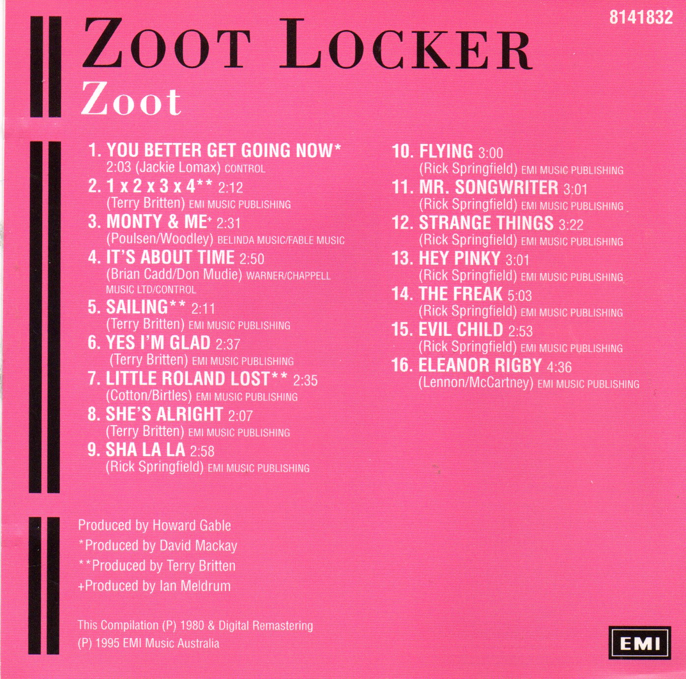 The Aussie Music Blog: Zoot Locker..The Best of The Zoot 1968-1971 ...