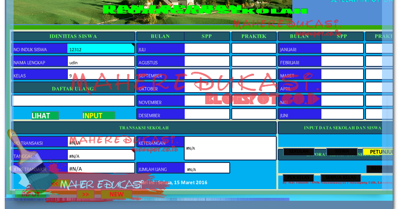 APLIKASI ADMINISTRASI SISWA DAN LAPORAN KEUANGAN SEKOLAH 2016 - Bimbel ...