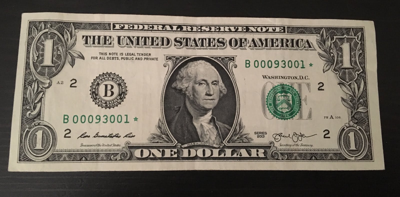 United States Dollar Star Note