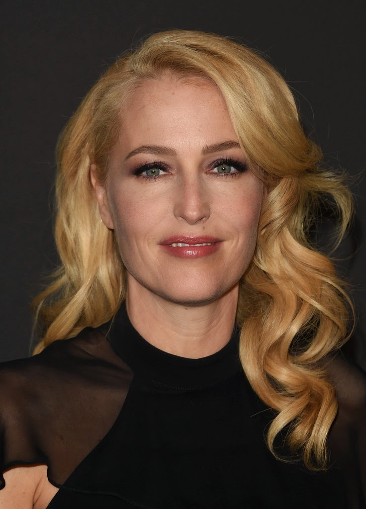 Gillian Anderson at InStyle And Warner Bros. Golden Globes Party