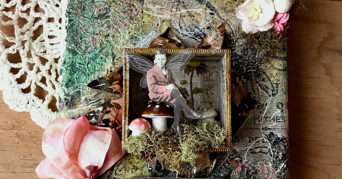 Two Mad Dahlias: Spring toadstool fairy exploding canvas