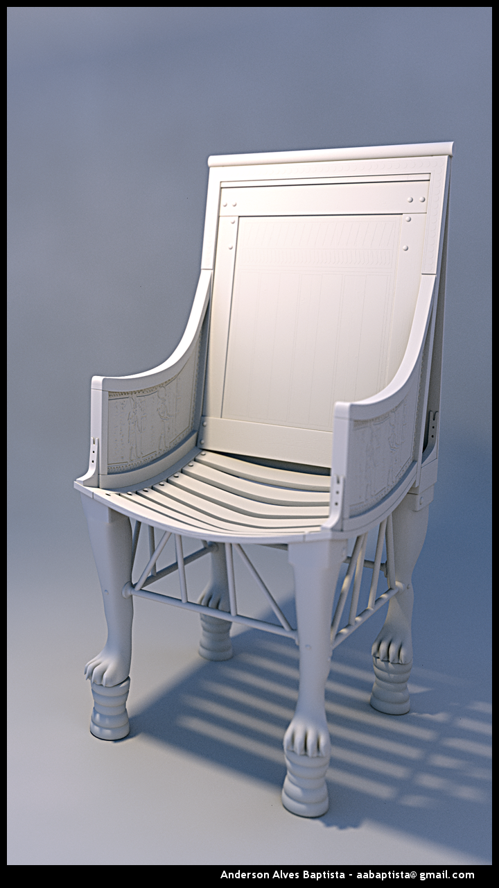 Andz: Modeling and materials exercise II - Egyptian chair