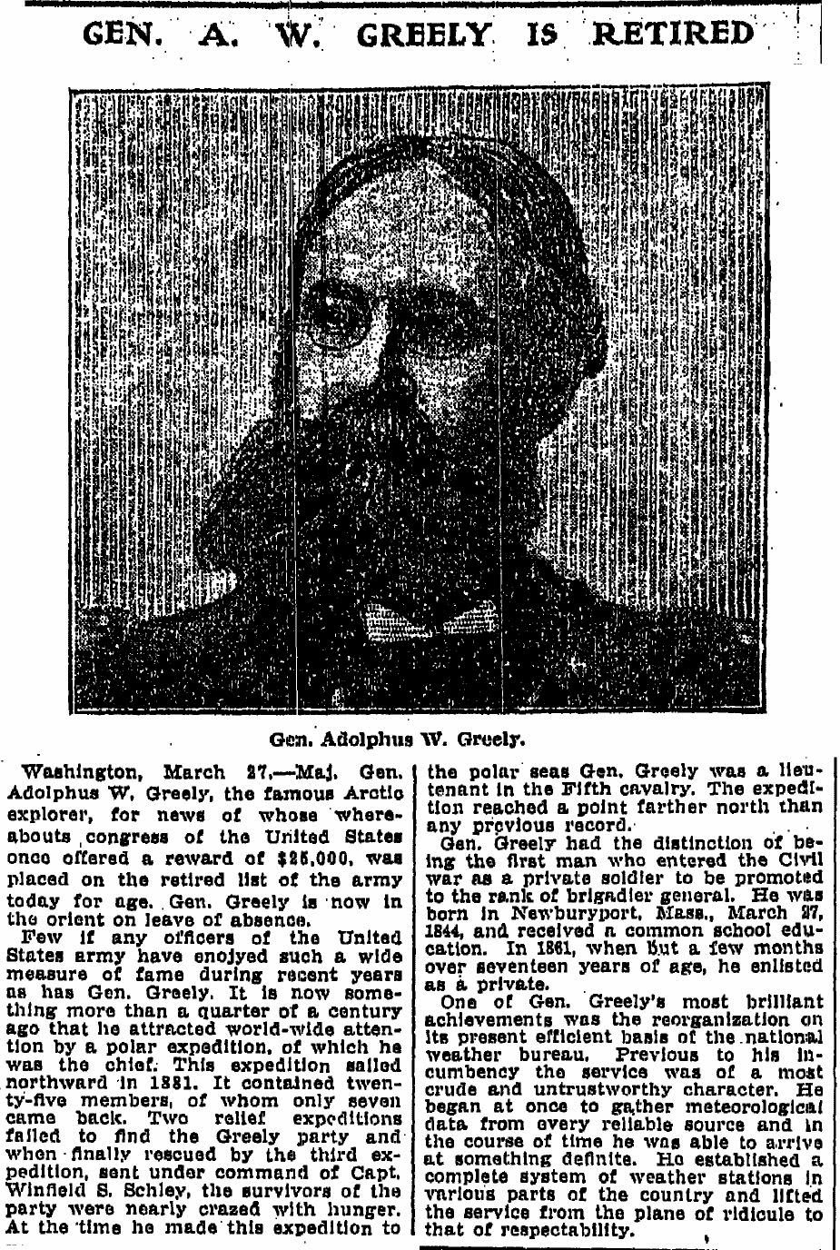 AnceStory Archives: Lieutenant Adolphus Washington Greely Newburyport ...