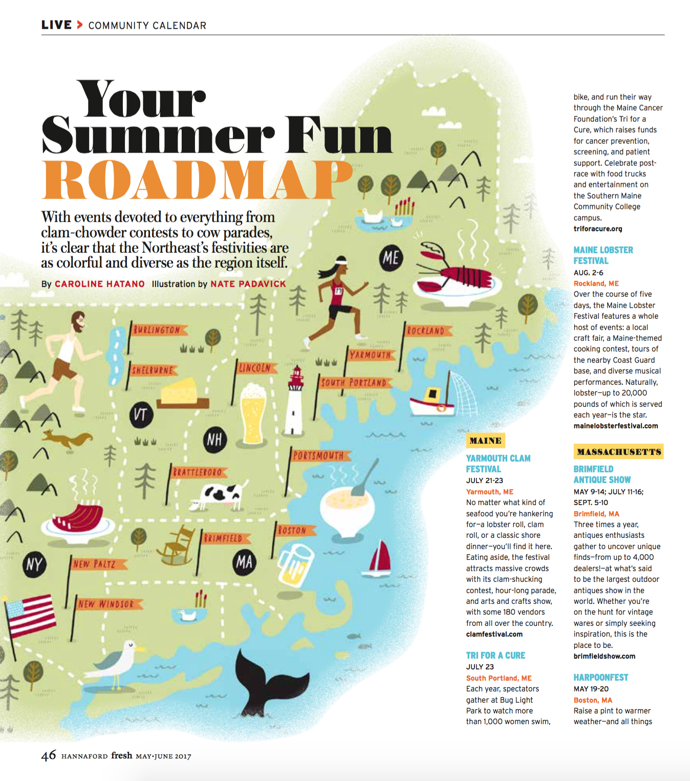 I Draw Maps: Illustrated Map of the Northeast US for Hannaford ...