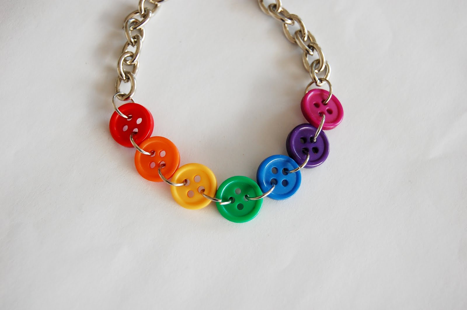 ra: Rainbow Button Bracelets.