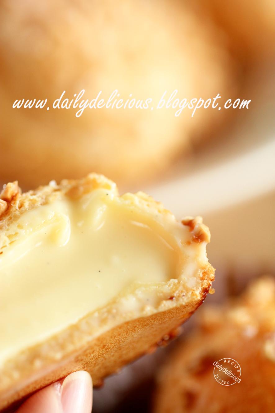 dailydelicious thai: Almond crusted choux cream: Delicious and simple ...