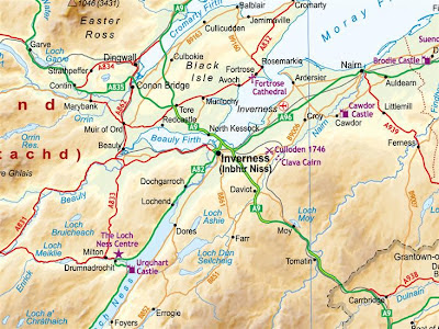 Online Maps: Inverness, Scotland Map